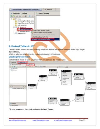 Sap business-object-universe-idt-lab-i | PDF
