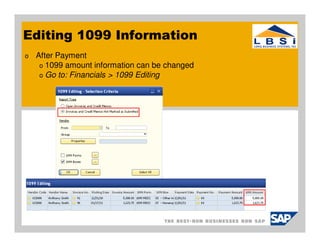 SAP business-one-1099-setup-and-processing | PDF