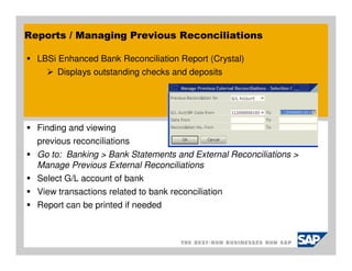 Sap business-one-bank-reconciliation | PDF