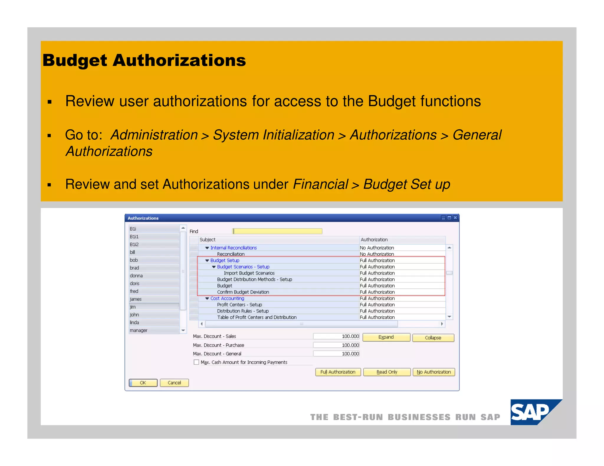 Sap business-one-budgets | PDF