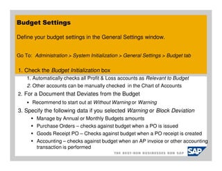 Sap business-one-budgets | PDF