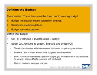 Sap business-one-budgets | PDF