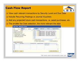 SAP Business-One-Cash-Flow-Reporting | PDF