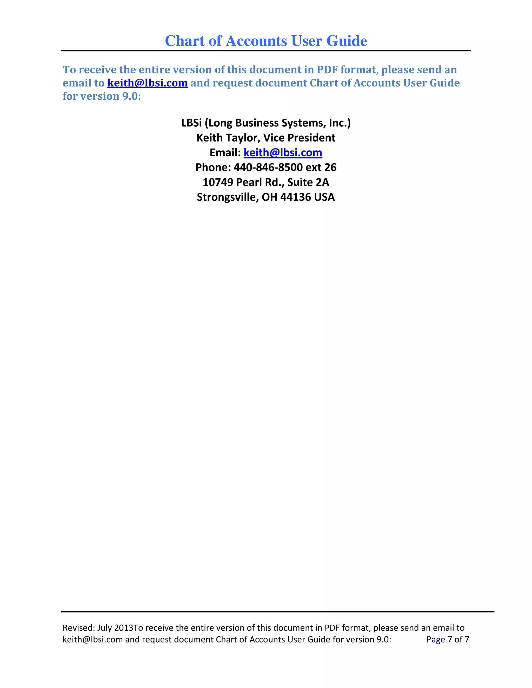 Chart of Accounts Setup in SAP Business One version 9.0 | PDF