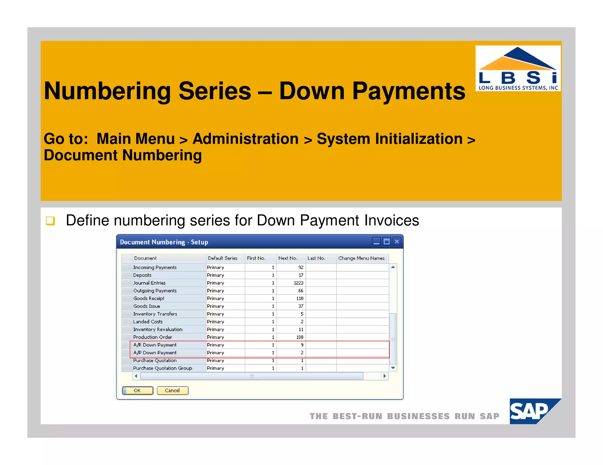 Sap business-one-down-payment-invoices-setup-and-processing | PDF