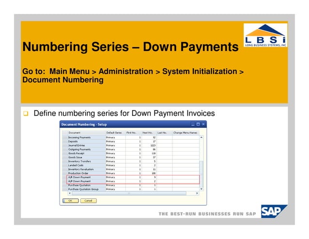 Sap business-one-down-payment-invoices-setup-and-processing | PDF ...