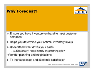 SAP Business One Forecasting | PDF