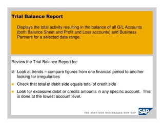 Sap business-one-month-end-processes | PDF