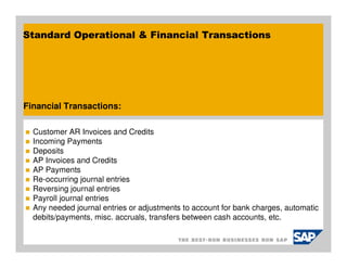 Sap business-one-month-end-processes | PDF