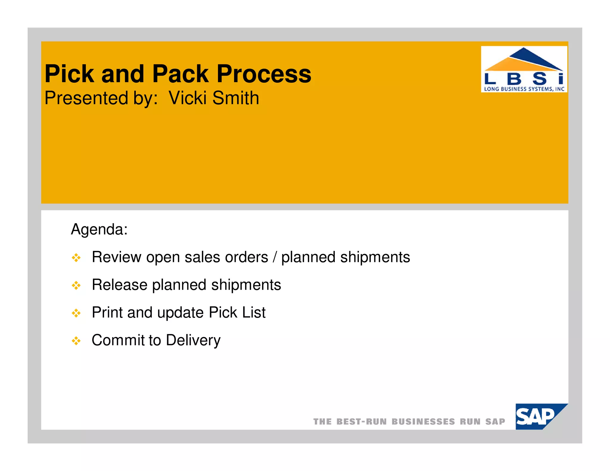 SAP Business-One-Pick-and-Pack | PPT