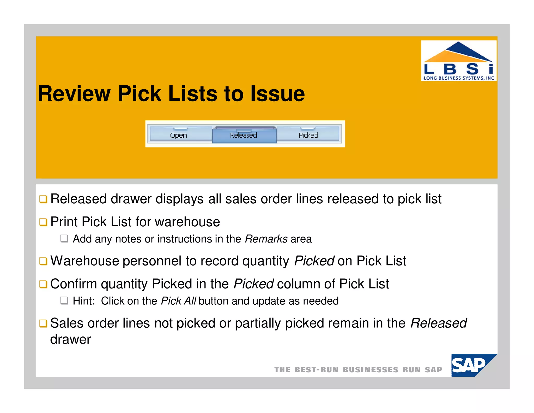 SAP Business-One-Pick-and-Pack | PDF