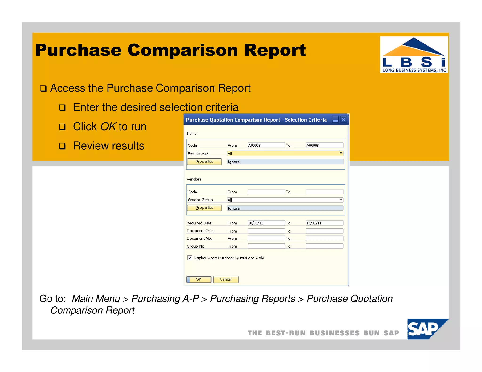 Sap business-one-purchase-quotation | PDF