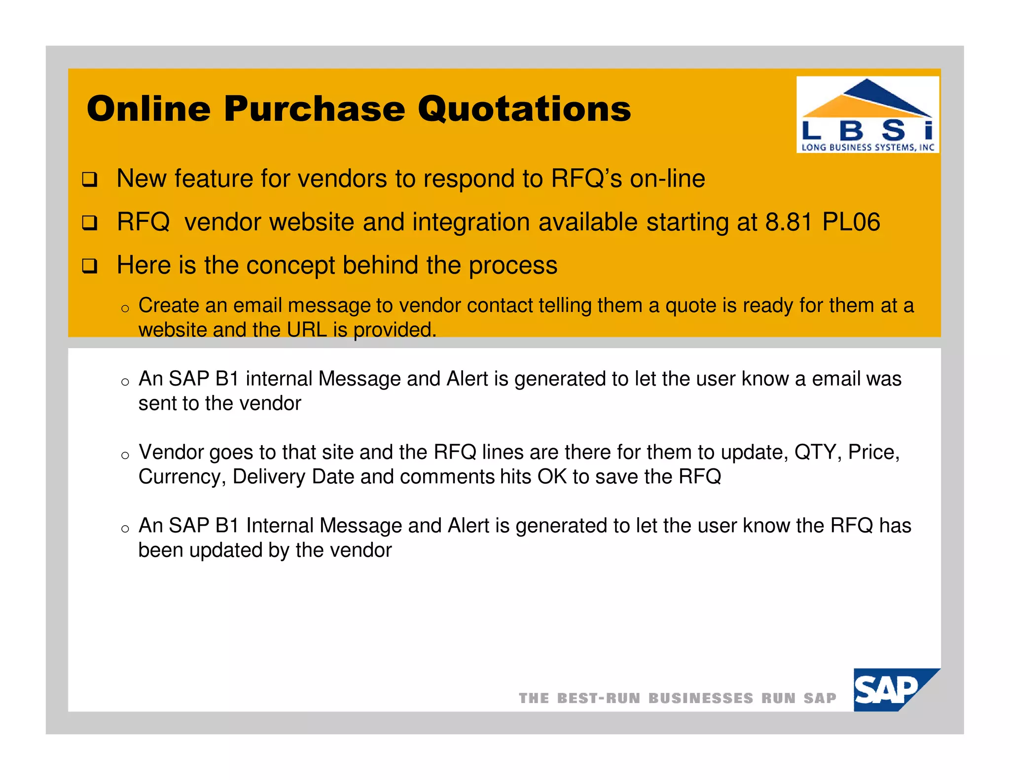 Sap business-one-purchase-quotation | PDF