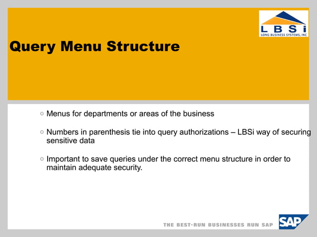 Sap Business One Queries Introduction Ppt
