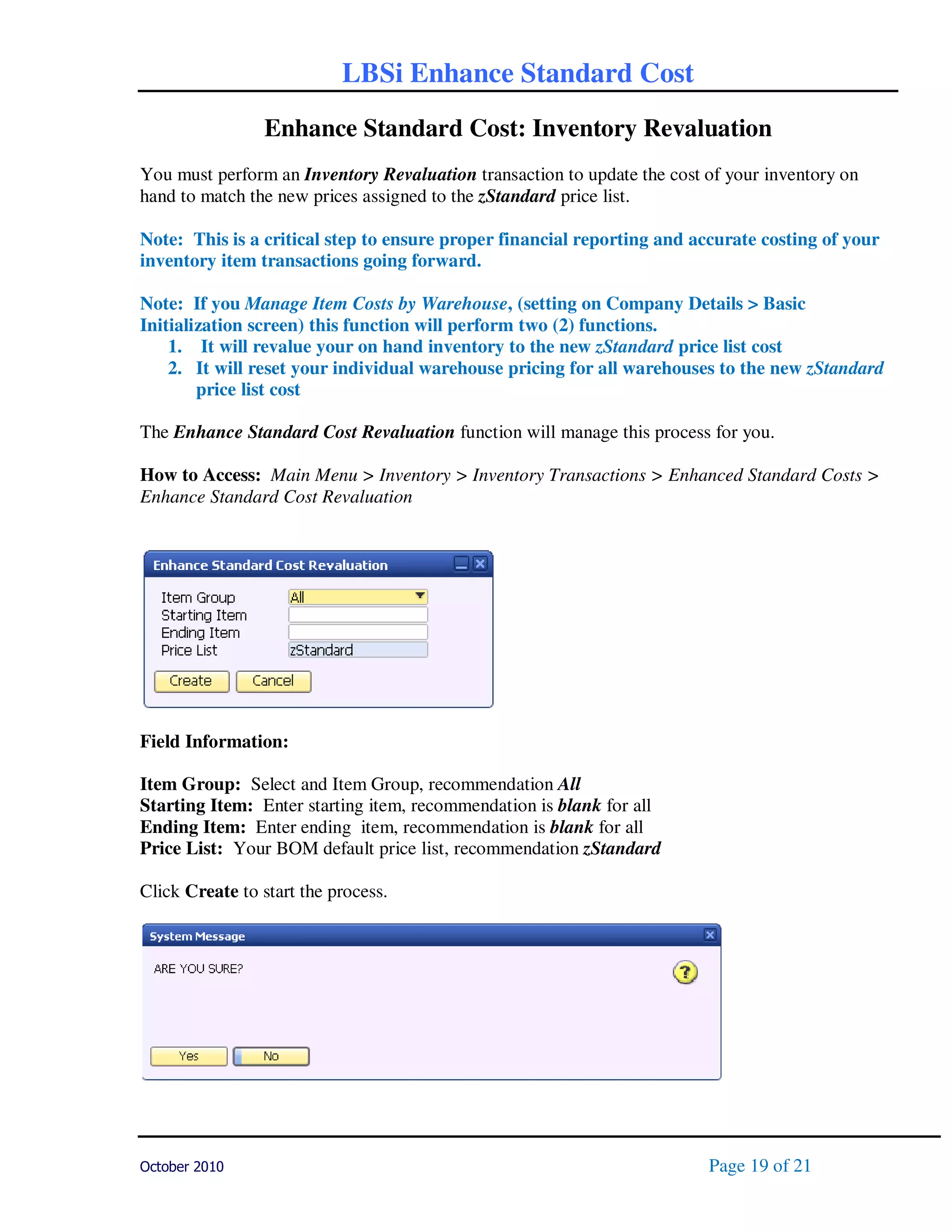 Sap business-one-standard-cost-roll-up-guide | PDF