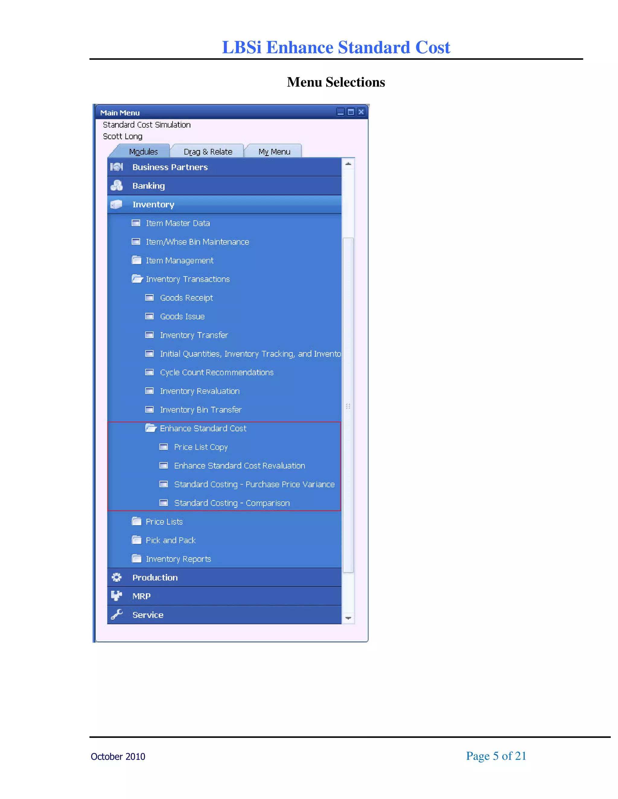 Sap business-one-standard-cost-roll-up-guide | PDF
