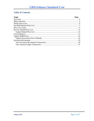 Sap business-one-standard-cost-roll-up-guide | PDF