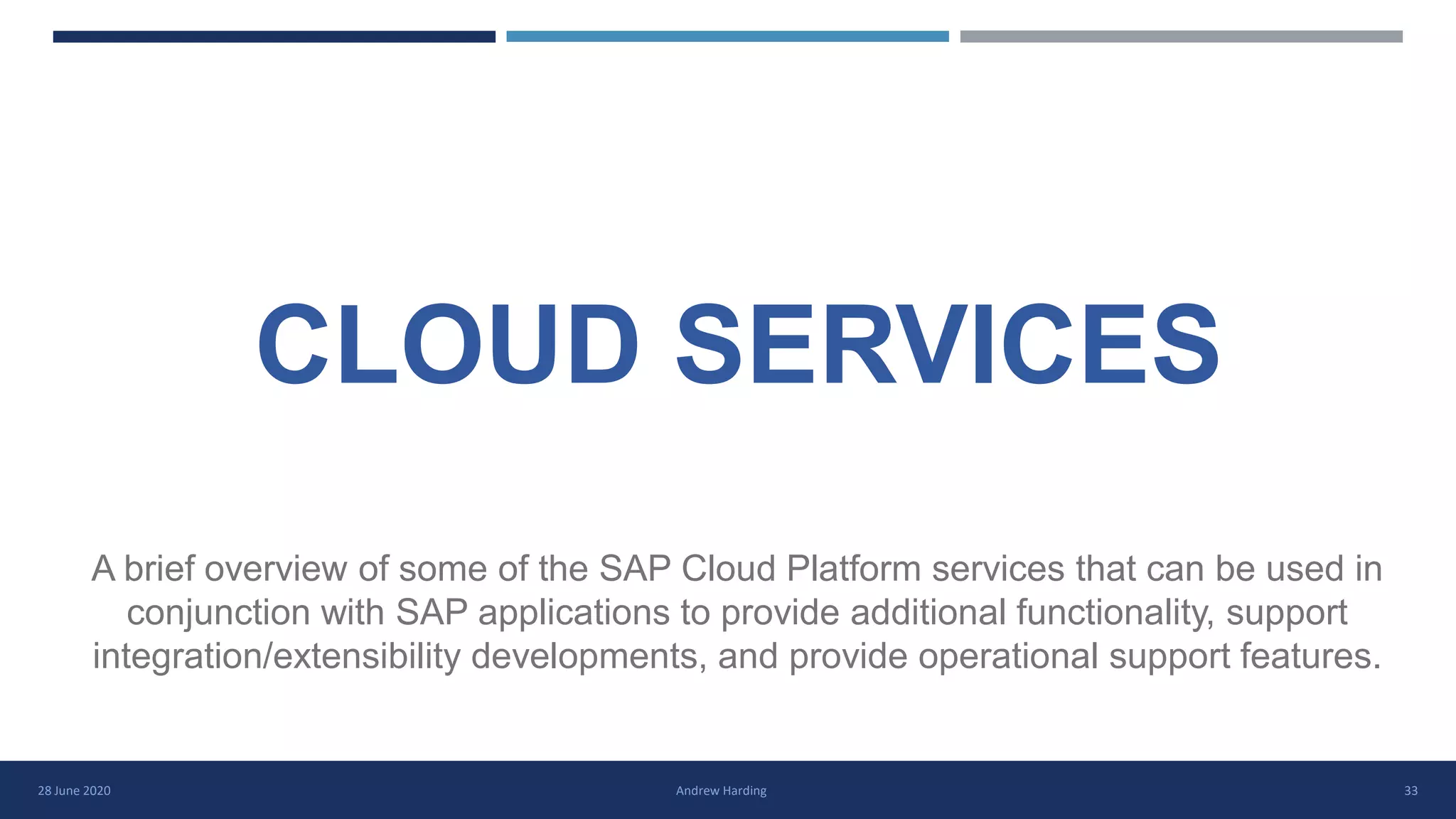SAP Cloud Platform - Integration, Extensibility & Services | PDF