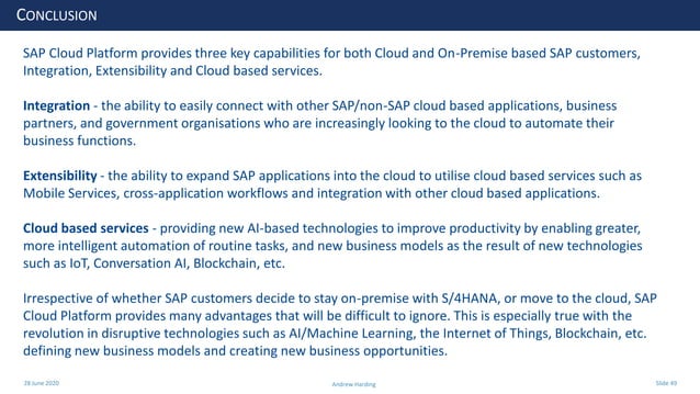 SAP Cloud Platform - Integration, Extensibility & Services | PDF ...