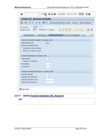 SAP Configuration Guide for Functional Modules (Based on IDES) | PDF