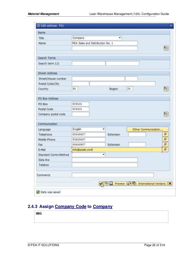 SAP Configuration Guide for Functional Modules (Based on IDES)