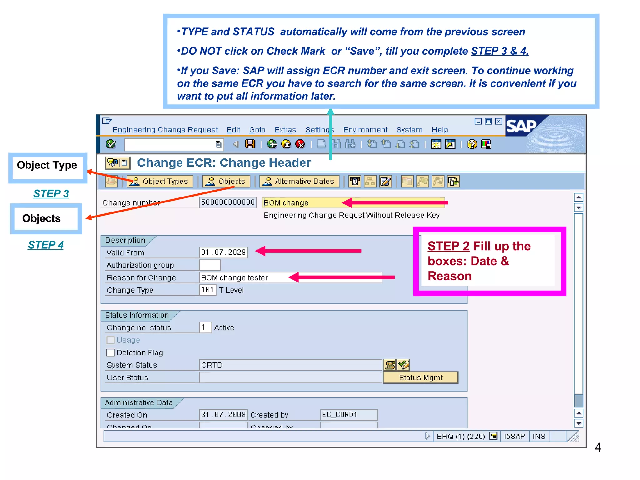 SAP Creating ECR | PPT