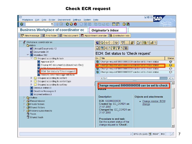SAP Creating ECR