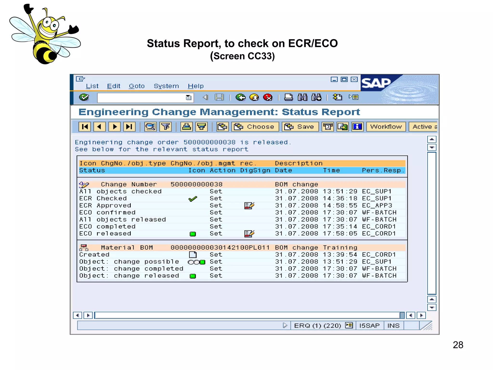 SAP: ECR, ECO, BOM | PPT