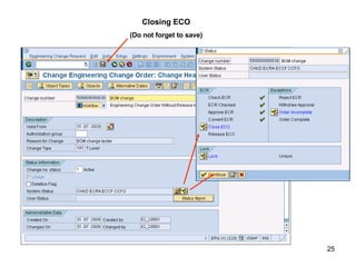 SAP: ECR, ECO, BOM | PPT