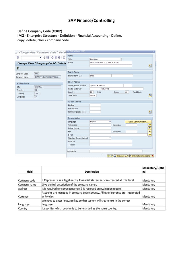 Sap ent structure | PDF