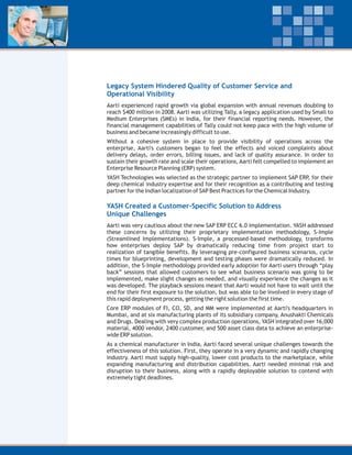Chemical Company Achieved Operational Excellence with Robust ERP ...