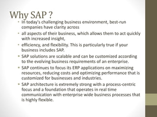 Sap erp introduction | PPTX