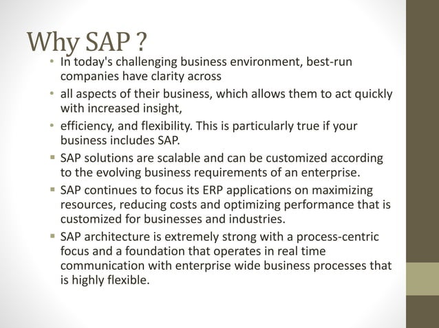 Sap erp introduction | PPTX