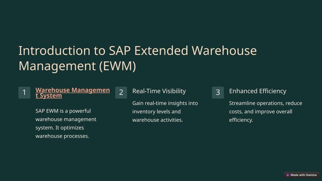 SAP-EWM-Courses-Transforming-Warehouses. | PPTX | Logistics | Business