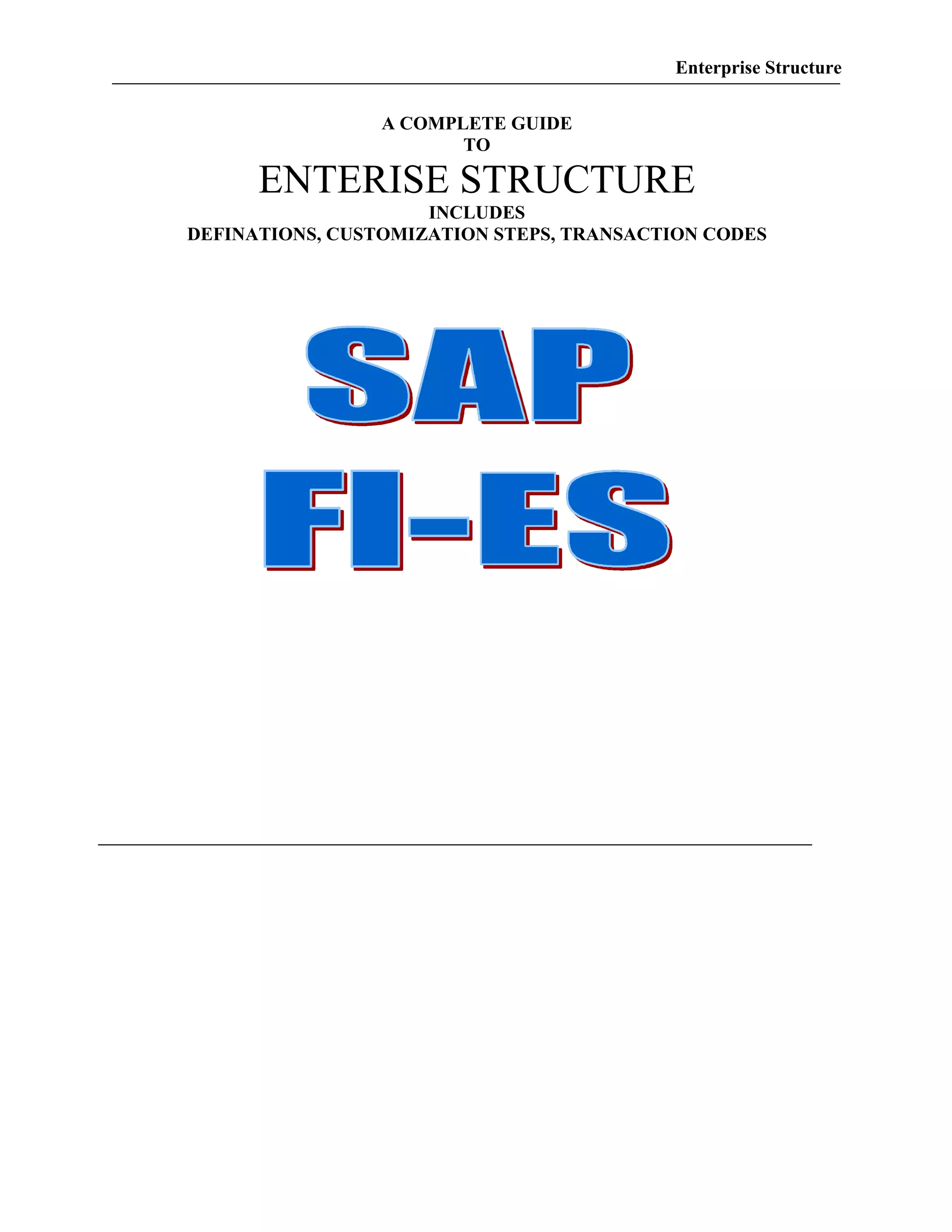 Sap fico-enterprise-structure | DOC