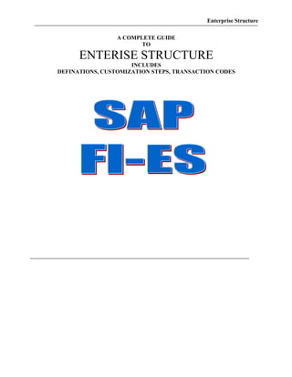 Sap fico-enterprise-structure | DOC