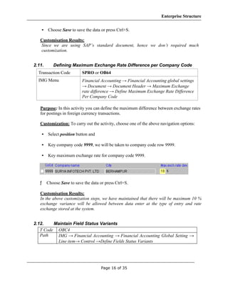Sap fico-enterprise-structure | PDF