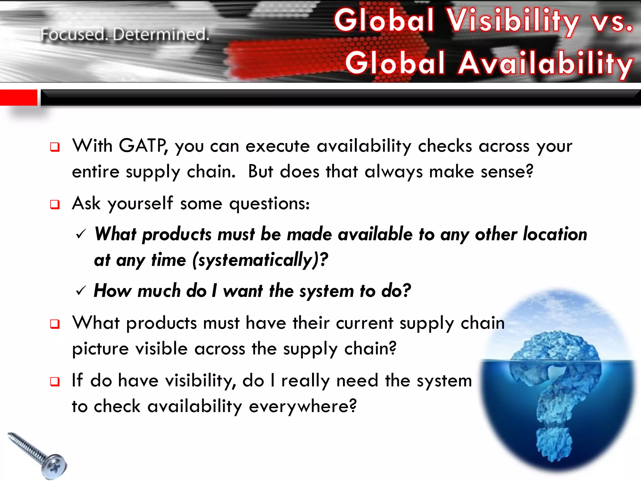 SAP Global Available to Promise (gATP) 101: Global Visibility vs ...