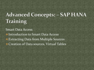 Sap hana online training course ppt | PPT
