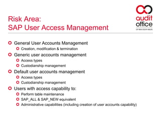 SAP: How risk savvy are you? Presentation to SAP User Group in New ...