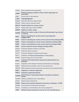 Sap hr features | DOC
