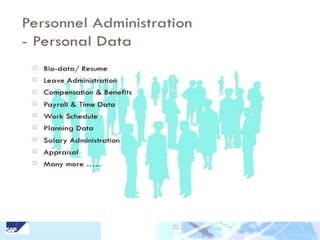 Sap hr overview-ankit | PPT