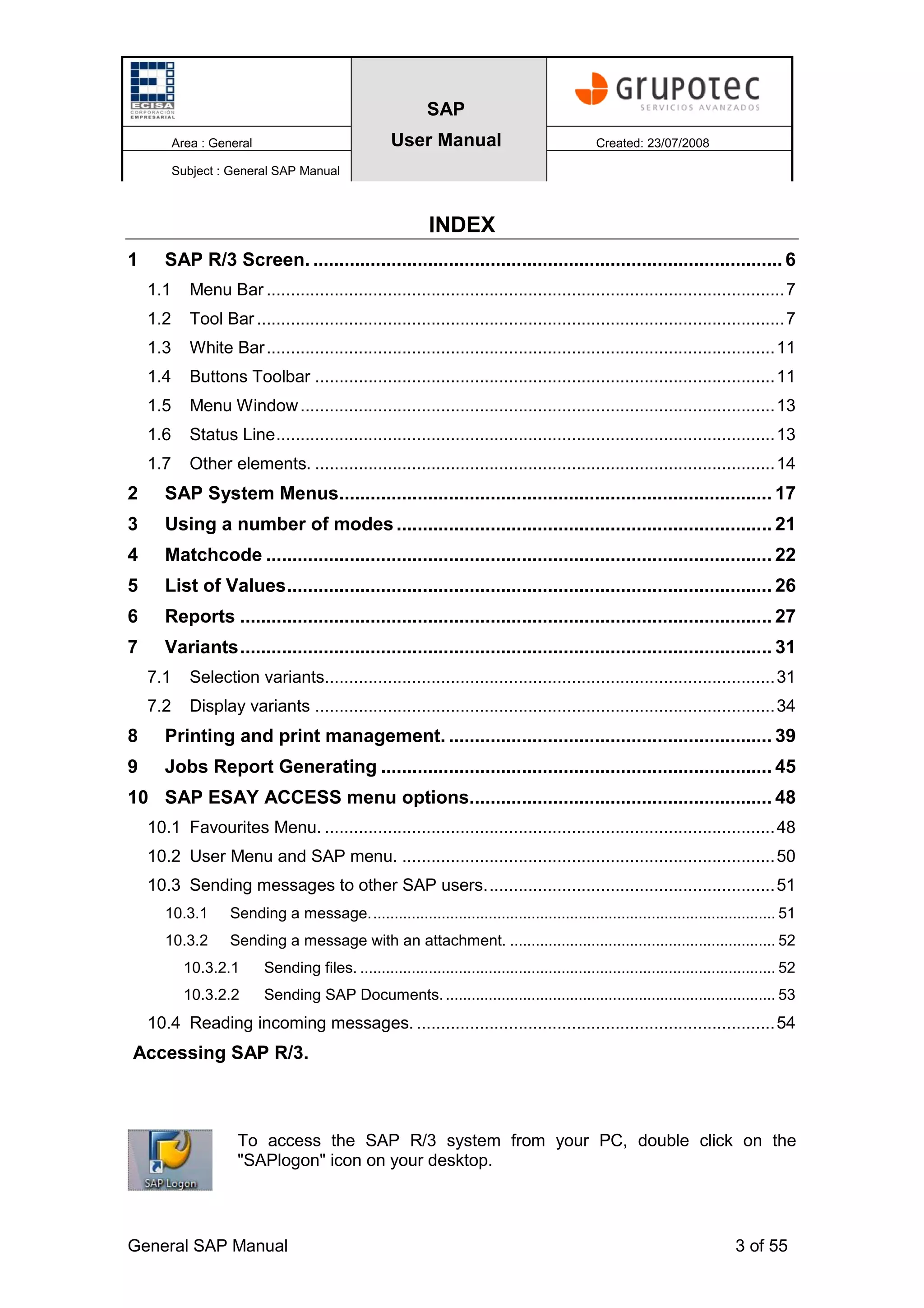 Sap - Initiation Manual | PDF