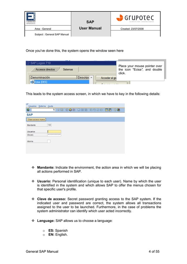 Sap - Initiation Manual | PDF
