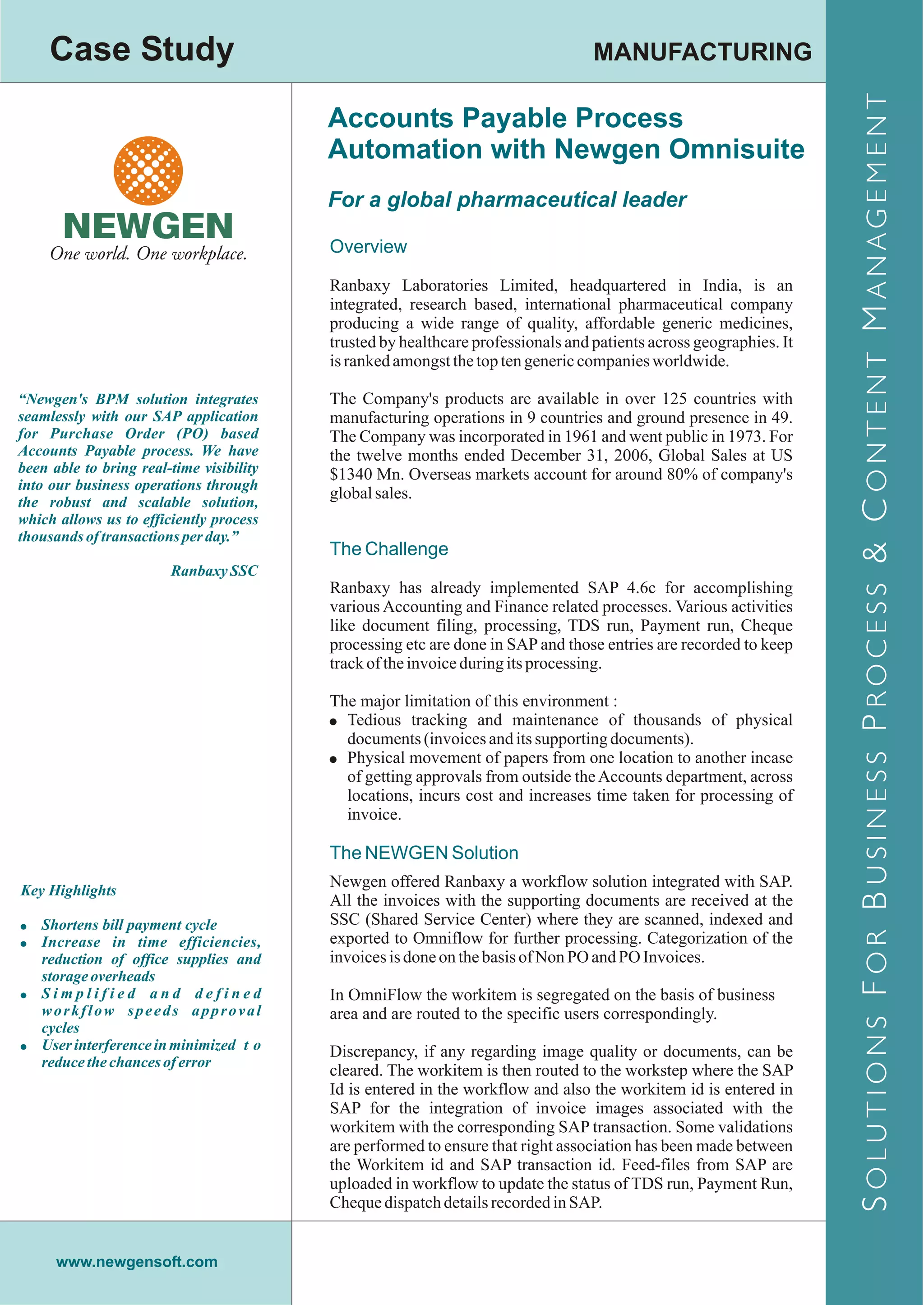 Sap integrated accounts payable solution | PDF