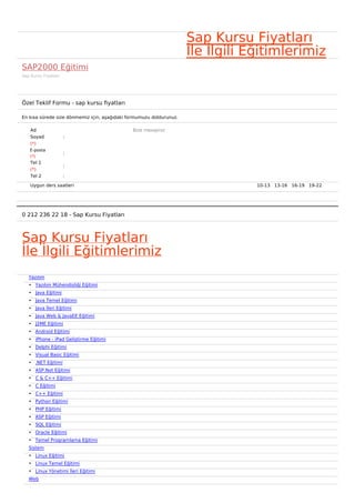 Sap kursu-fiyatlari | PDF