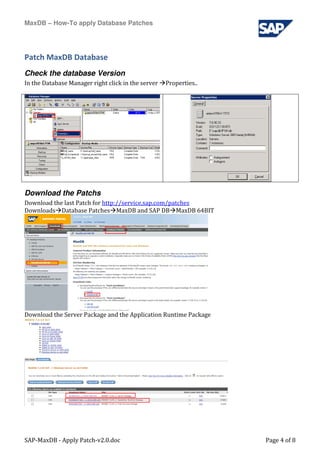 MaxDB - Apply Patch | PDF