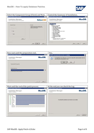 MaxDB - Apply Patch | PDF