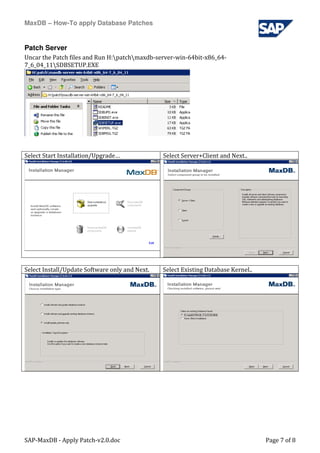 MaxDB - Apply Patch | PDF