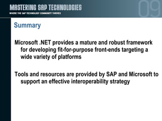 SAP Microsoft Interoperability - Business Process Solutions | PPT